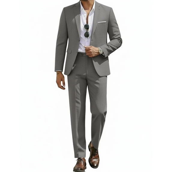 COOFANDY Men's 2 Piece Suits Classic Fit 2 Button Casual Suits Sets ...
