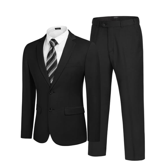 COOFANDY Men's 2 Piece Suits Classic Fit 2 Button Dress Suits Tuxedo ...