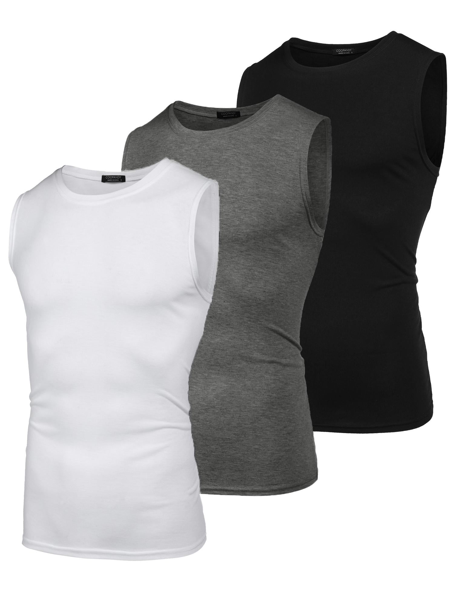 COOFANDY Men's 3 Pack Workout Tank Tops Gym Muscle Tee Bodybuilding Fitness Sleeveless T Shirts ...