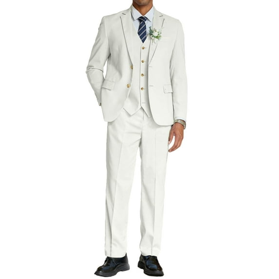 COOFANDY Men's 3 Piece Suit, Classic Fit 2 Button Tuxedo Jacket for ...