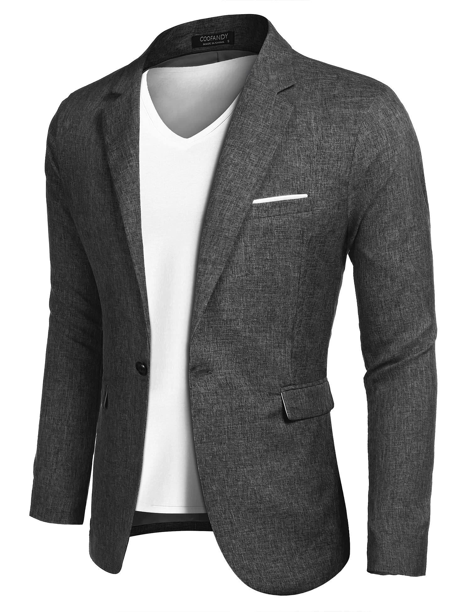 COOFANDY Men's Blazer Casual Sport Coats Slim Fit One Button Suit ...