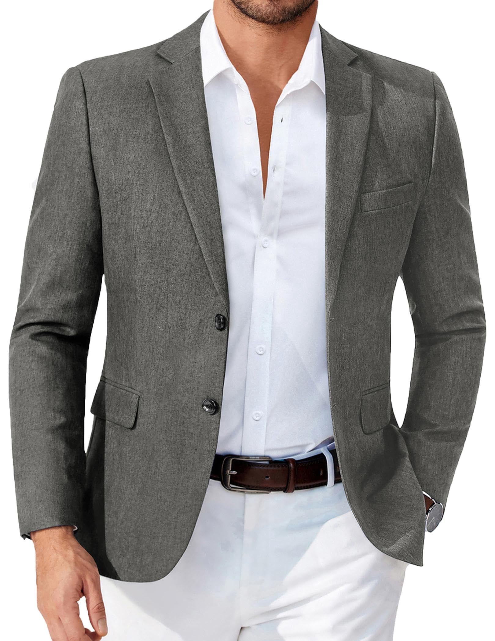 COOFANDY Men's Blazer Casual Sport Coats Two Buttons Lightweight Suit ...