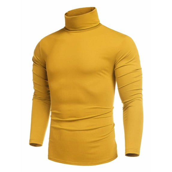COOFANDY Men's Casual Slim Fit Turtleneck T Shirts Lightweight Basic ...