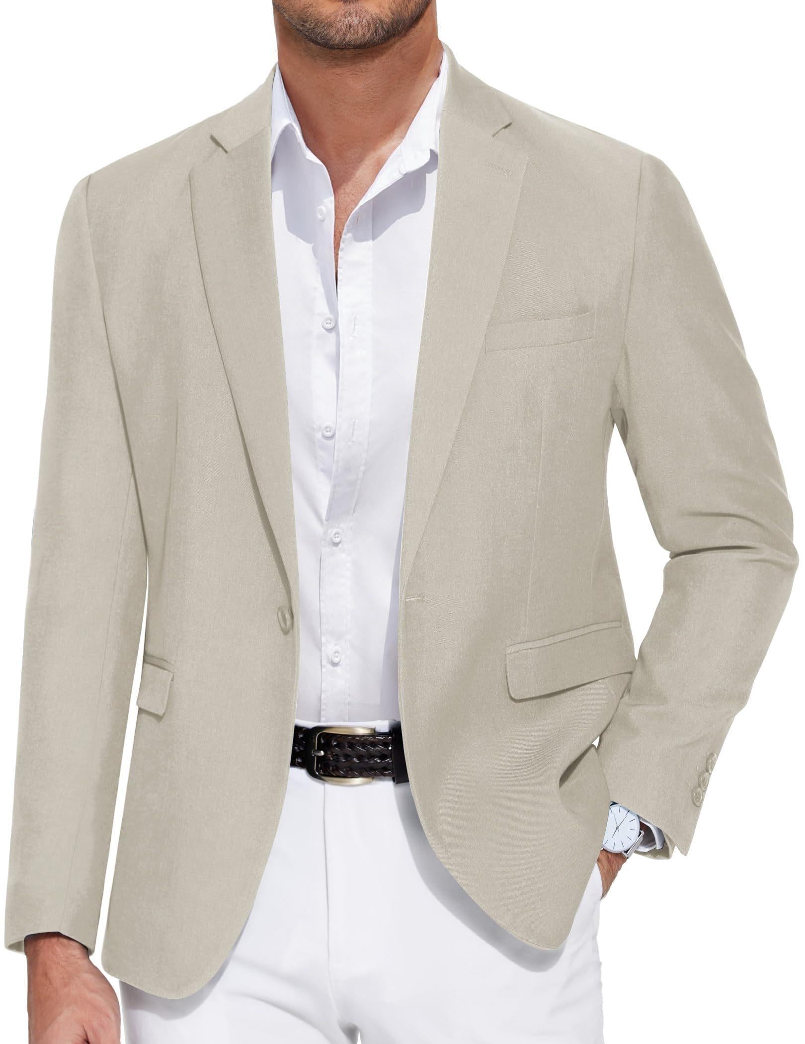Coofandy Men's Sport Coat Lightweight One Button Blazer - Walmart.com