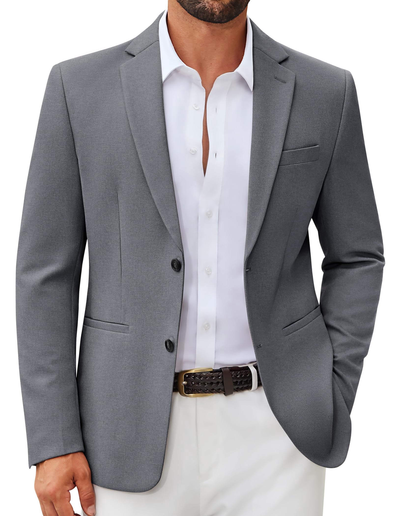 COOFANDY Men's Regular Fit Lightweight Knit Jacket Casual Blazer Mens ...