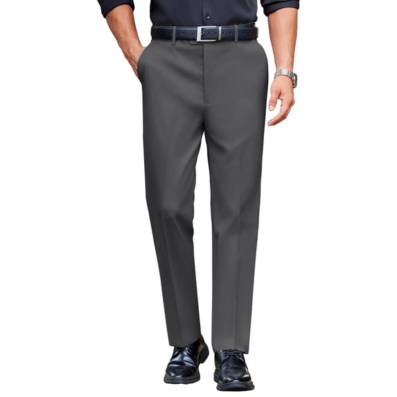 COOFANDY Mens Classic Casual Dress Pants Expandable Waist Suit Pant ...