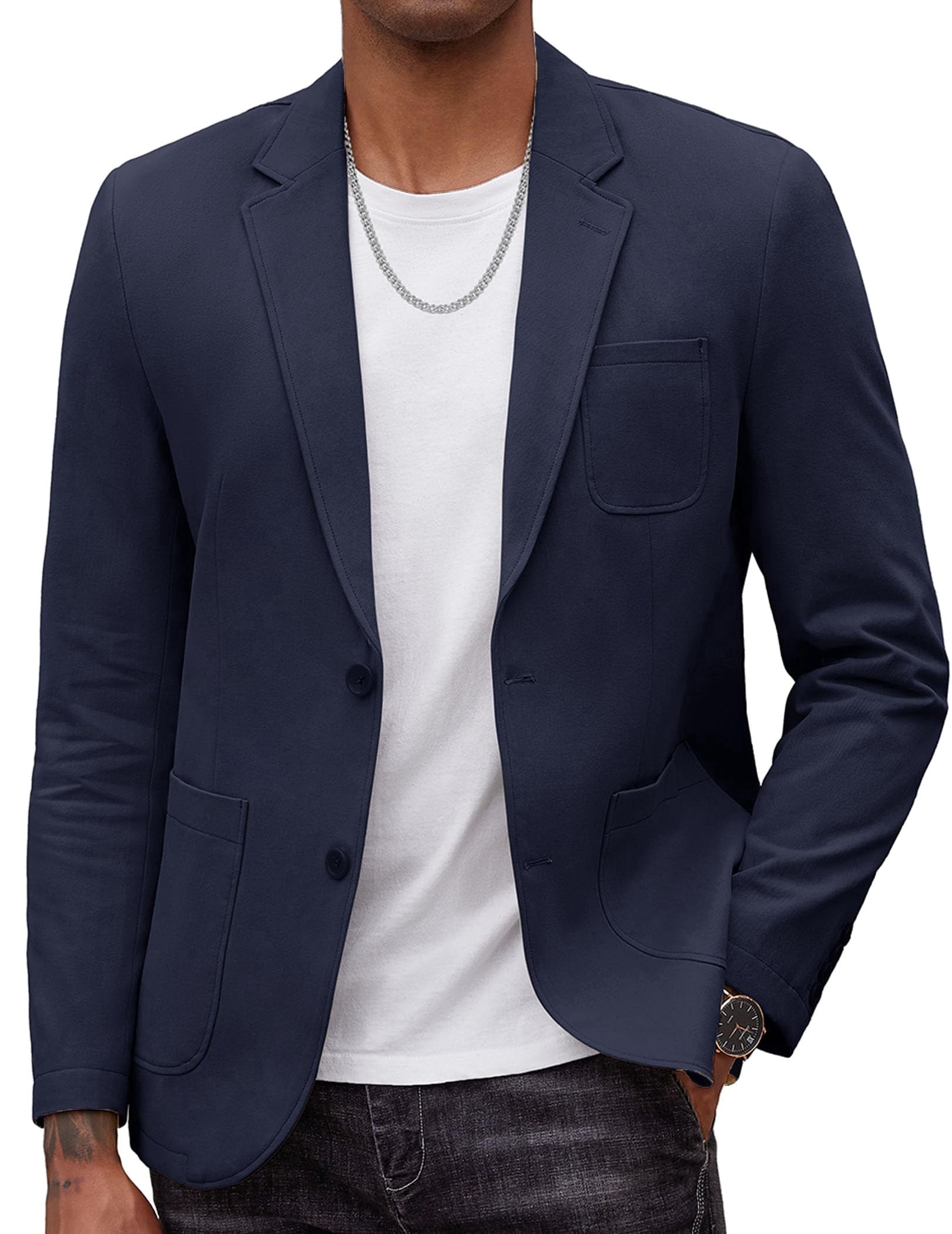 COOFANDY Mens Casual Blazer Cotton Sport Coat Regular Fit Suit Jacket ...