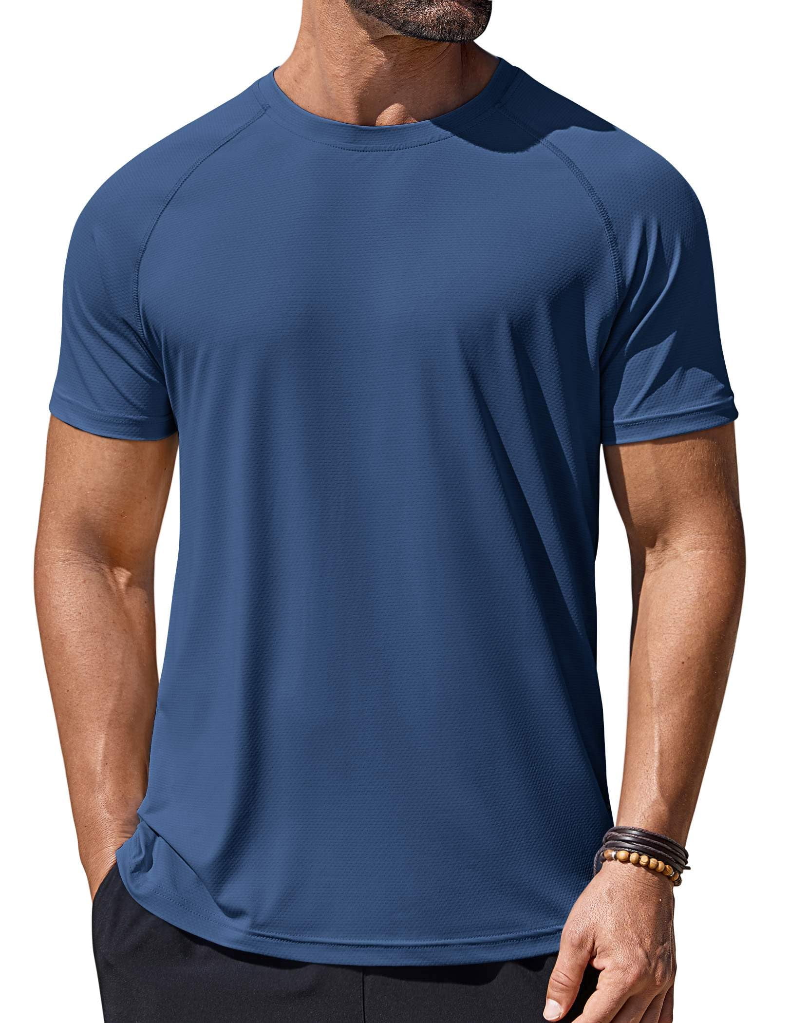 COOFANDY Mens Quick Dry T Shirts Short Sleeve UPF 50+ Rash Guard Shirts ...