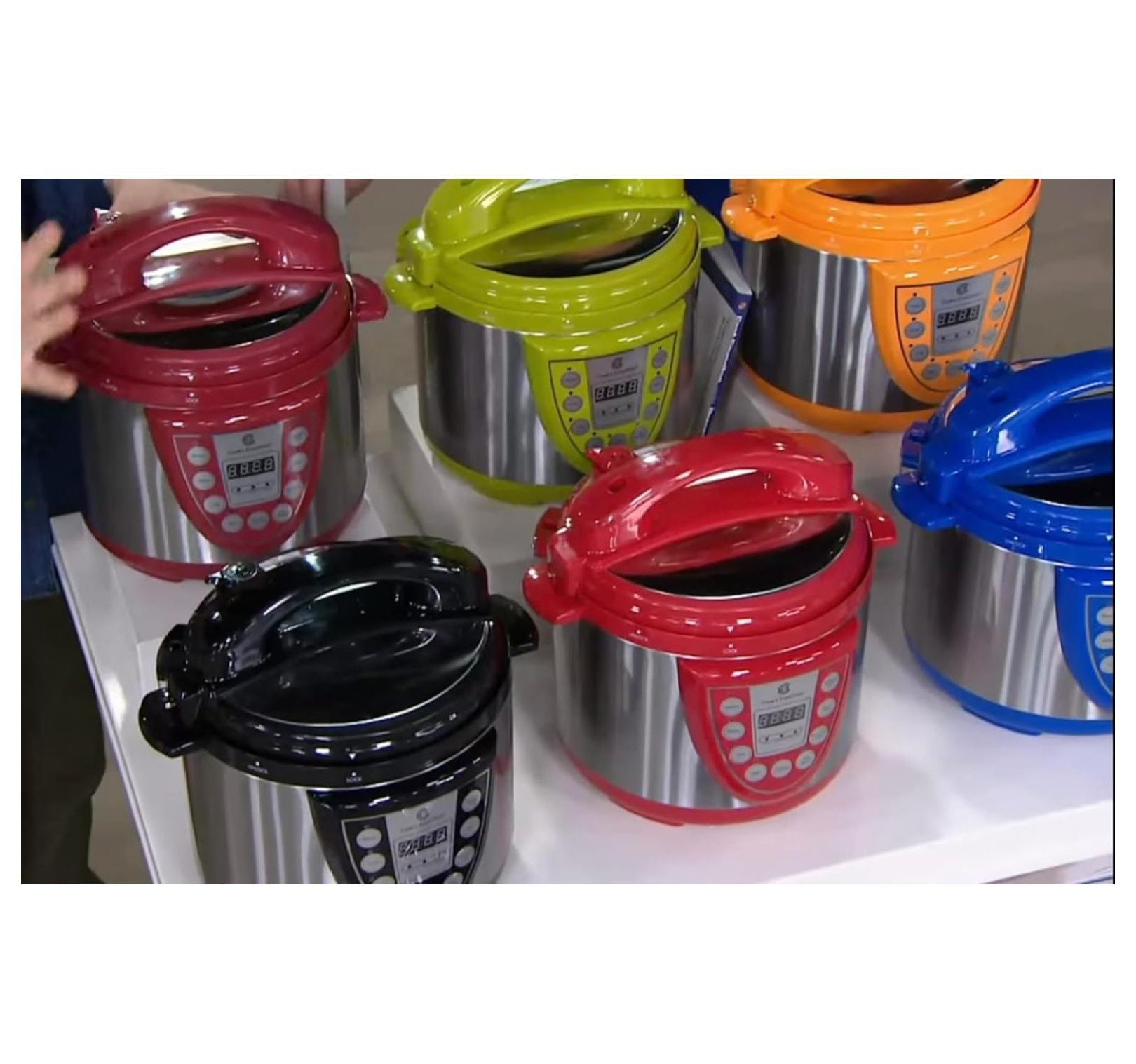 COOK'S PRESSURE COOKER DIGITAL W/LID 4QT ELECTRIC PRESSURE COOKERS (Red ...