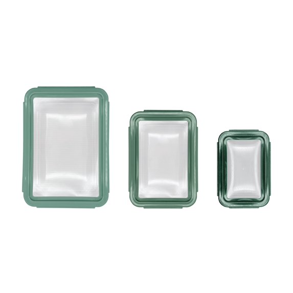 COOK SAVVY 6-Piece Rectangle Locktop Food storage Container Set With ...