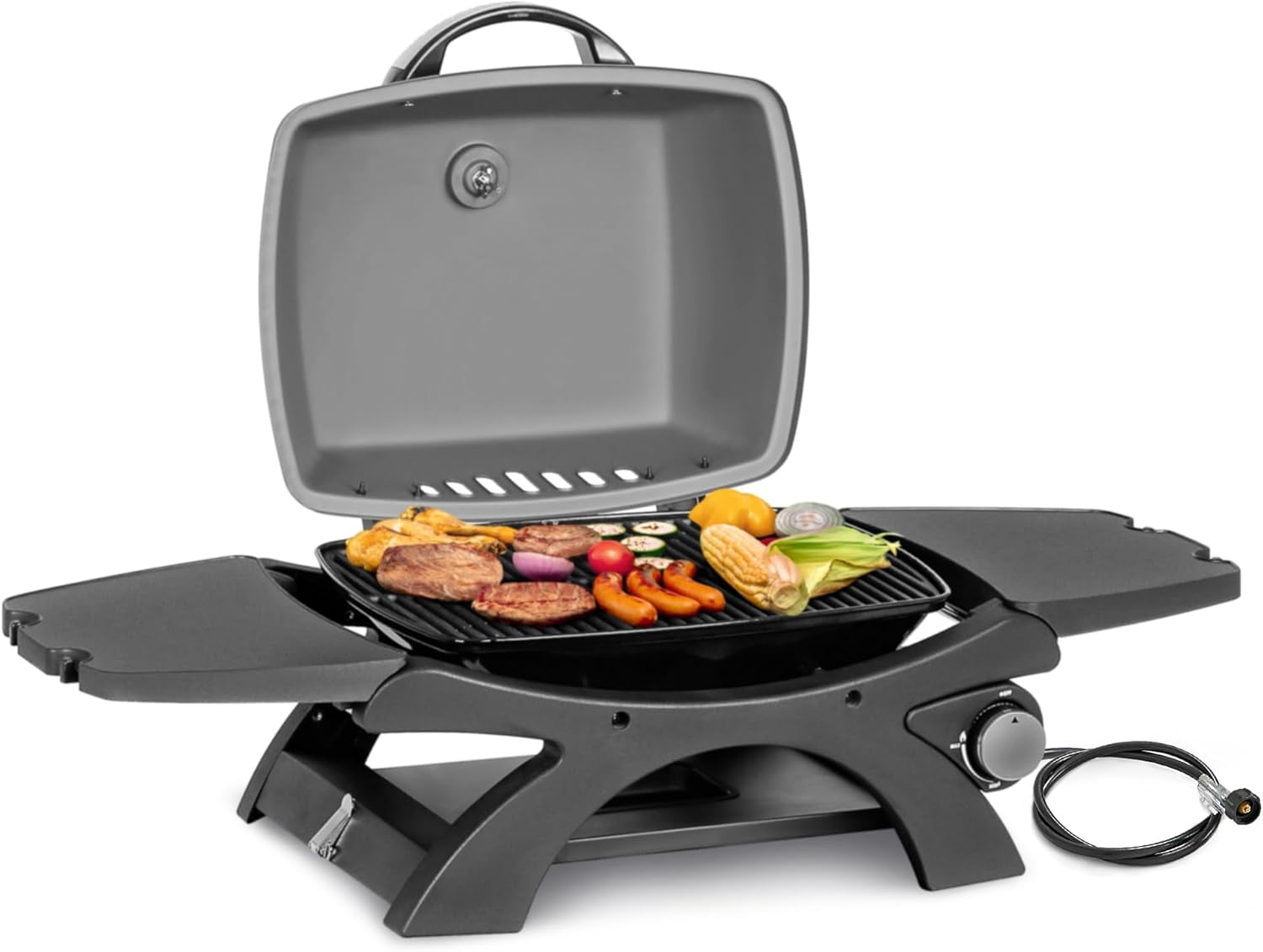 COOK Tabletop Gas Grill, 11500 BTU Portable Propane Grill Outdoor with ...