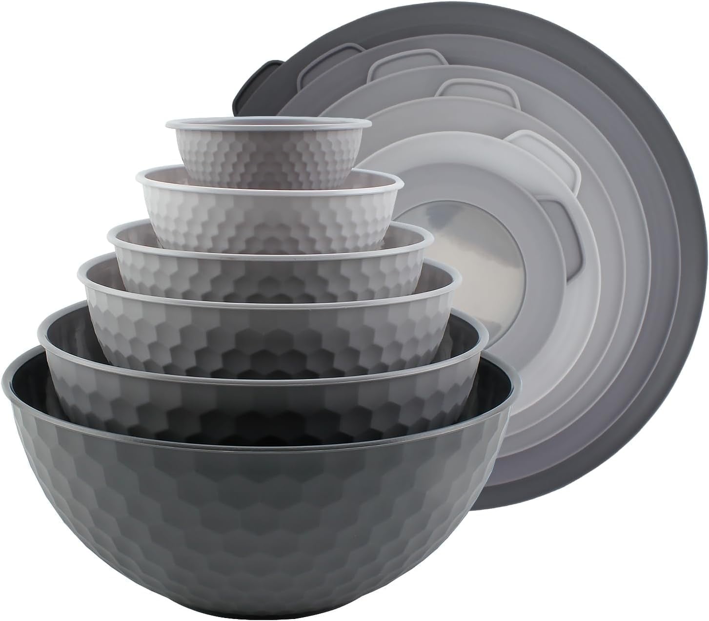 COOK WITH COLOR 12-Pc Mixing Bowls with Lids Set Plastic Bowls for ...
