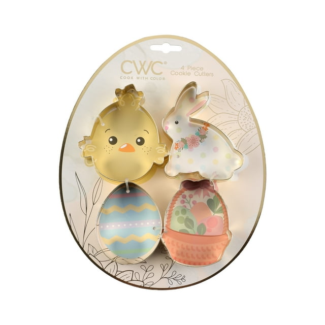 COOK WITH COLOR 4 PIECE COOKIE CUTTER SET - Walmart.com