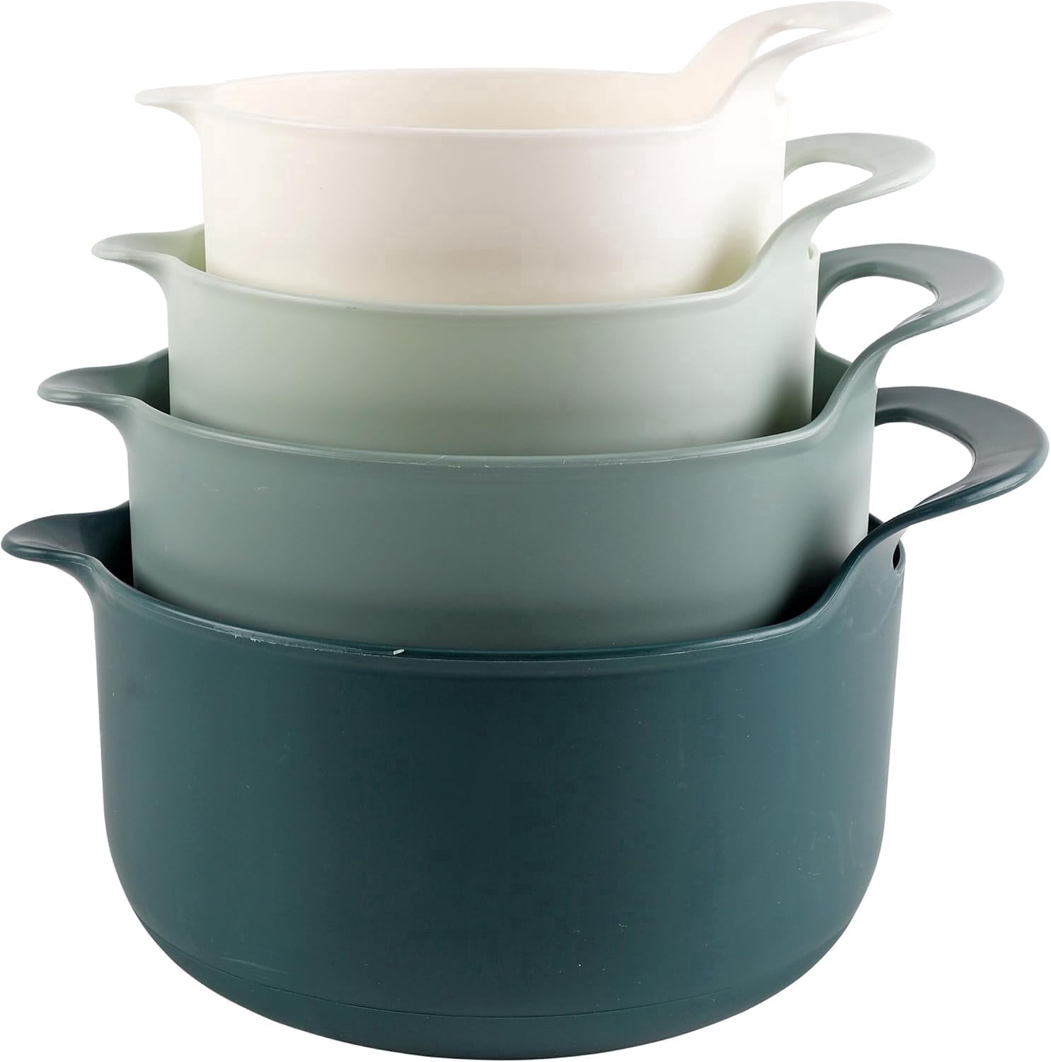 COOK WITH COLOR Mixing Bowls Set 4-pcs, Non-Slip Mixing Bowls with Pour ...