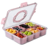 COOK WITH COLOR Snackle Box Containers, 8 Compartment Plastic Serving ...