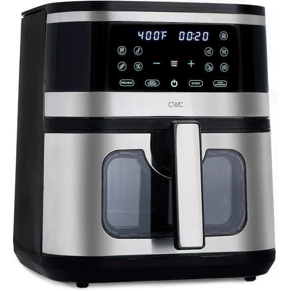 CWC Digital Air Fryer 8.5-Quart Stainless Steel Air Fryer Kitchen ...