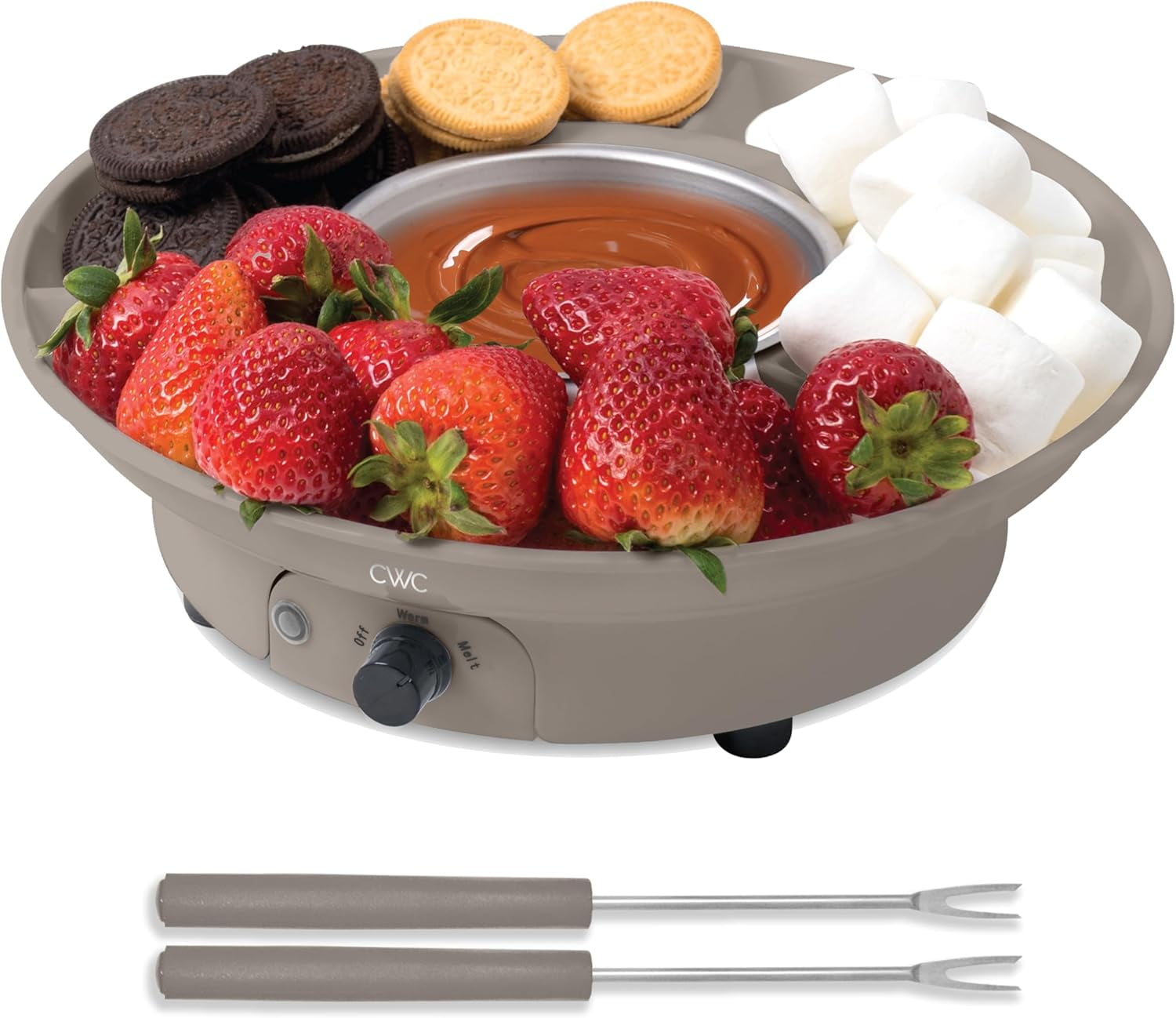 COOK WITH COLOR Electric Chocolate Melting Pot Fondue Maker, 260ml ...