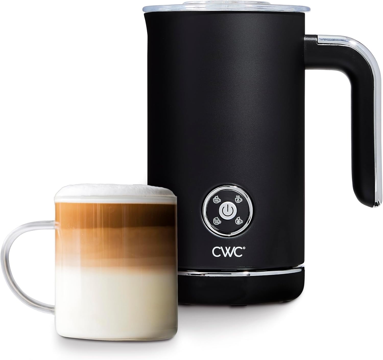 COOK WITH COLOR Electric Milk Frother and Steamer, Hot and Cold Foam ...