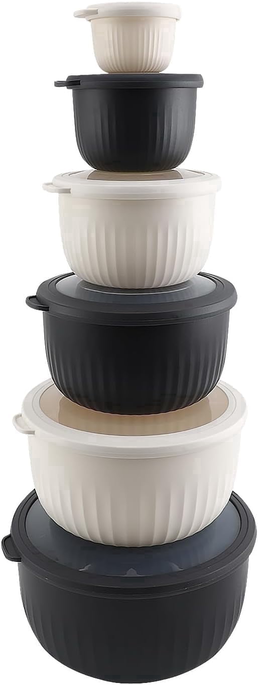 COOK WITH COLOR Meal Prep Containers Wide Mixing Bowls Food Storage ...