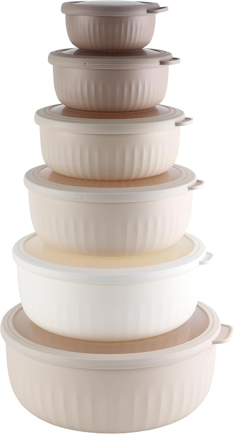 COOK WITH COLOR Meal Prep Containers Wide Mixing Bowls Food Storage ...