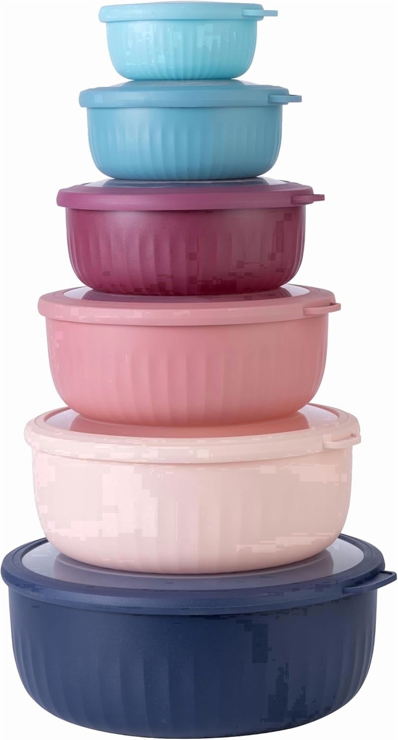 COOK WITH COLOR Meal Prep Containers Wide Mixing Bowls Food Storage ...