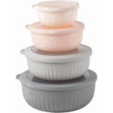 COOK WITH COLOR, Meal Prep Containers Wide Mixing Bowls 8 Pcs, Pink ...