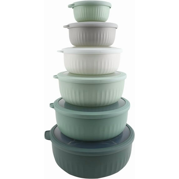 COOK WITH COLOR Meal Prep Containers Wide Mixing Bowls Food Storage ...