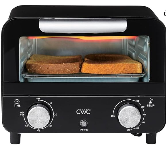 COOK WITH COLOR Mini Toaster Oven: 600W Power, Precision Timer, Auto ...