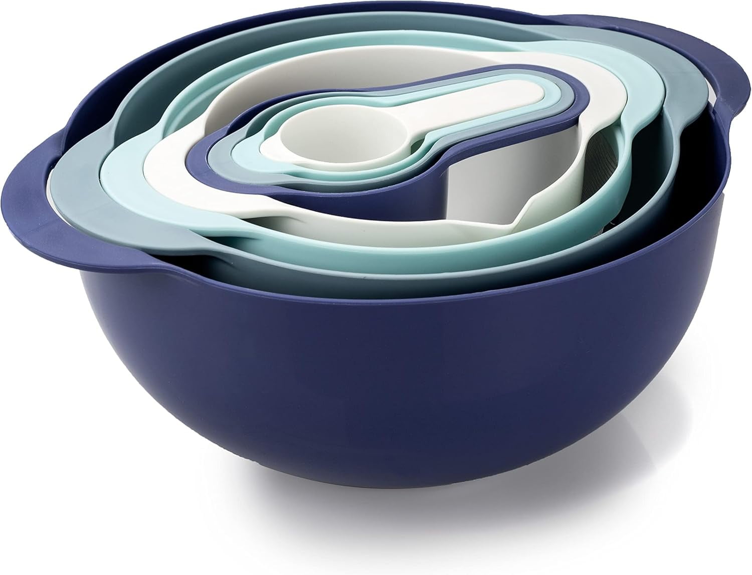COOK WITH COLOR Nesting Bowls with Measuring Cups Colander and Sifter ...