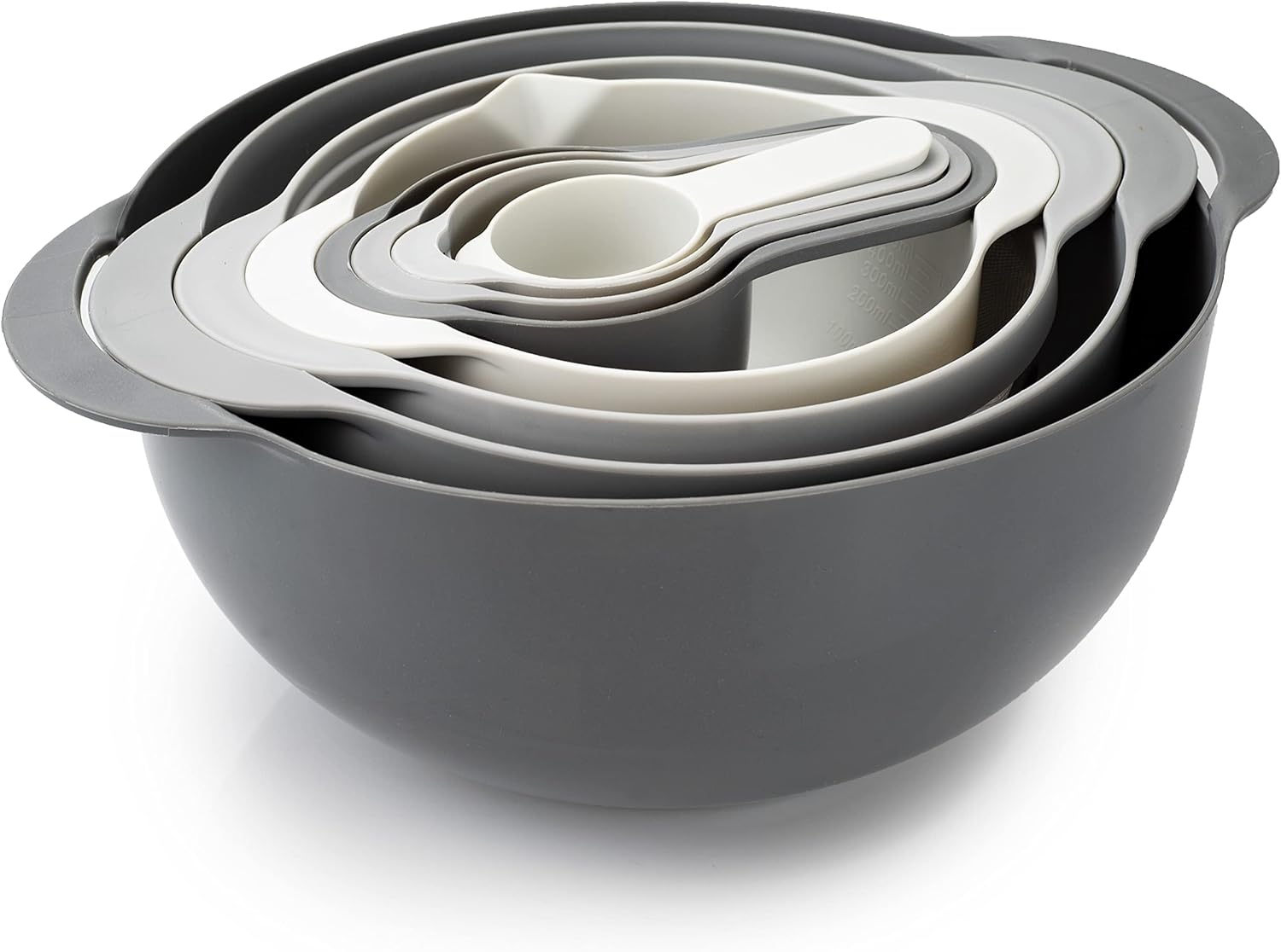 COOK WITH COLOR Nesting Bowls with Measuring Cups Colander and Sifter ...