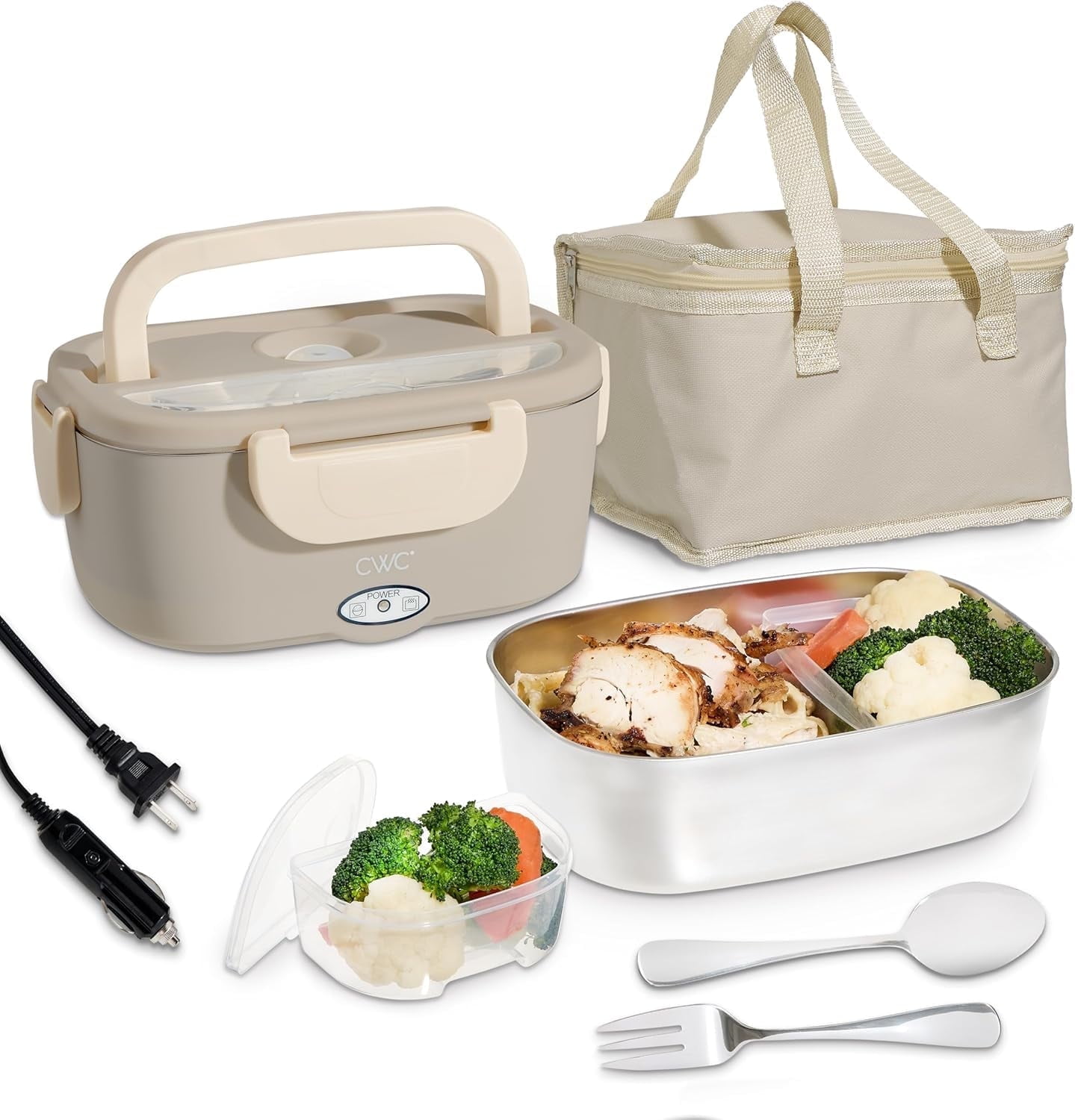 COOK WITH COLOR Portable Food Warmer Electric Lunch Box, 1.5L Capacity ...
