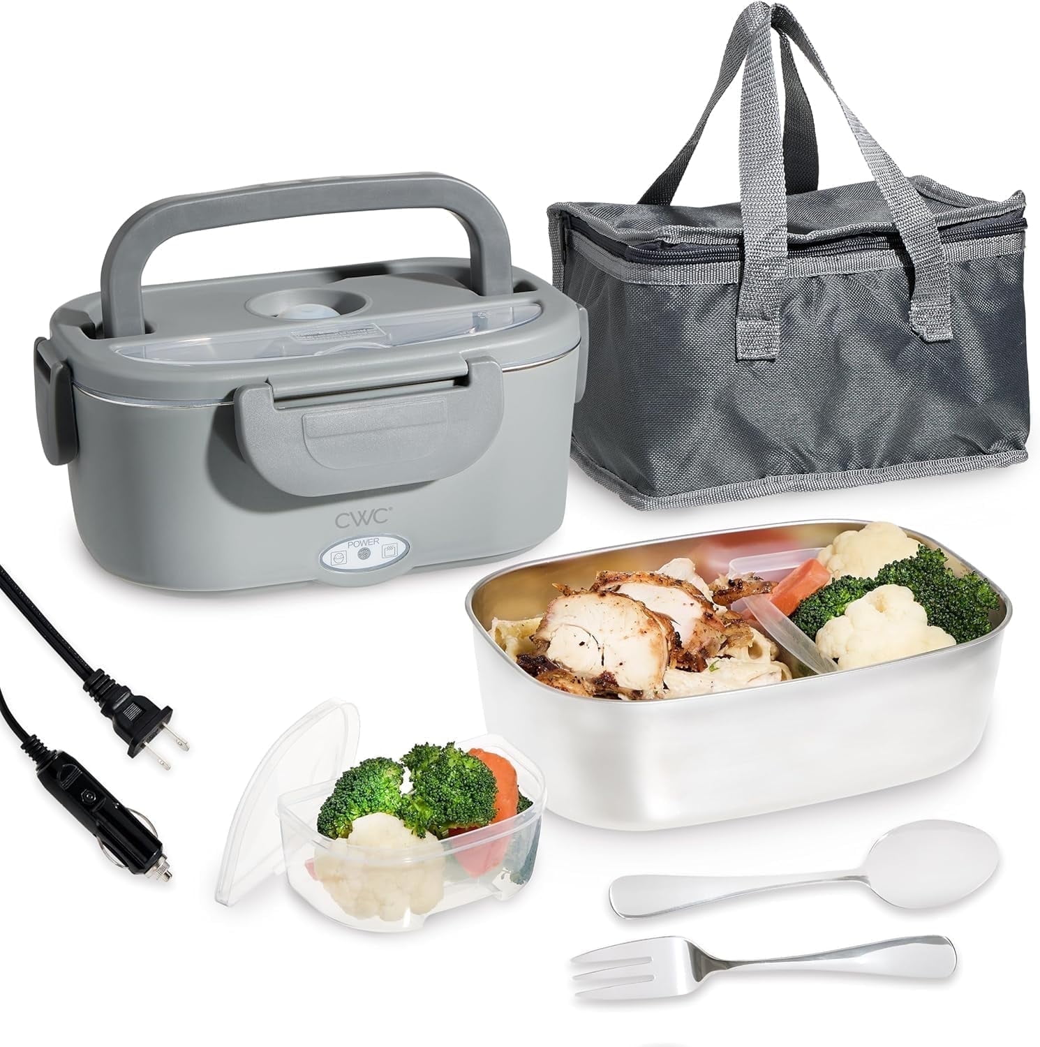 COOK WITH COLOR Portable Food Warmer Electric Lunch Box, 1.5L Capacity ...