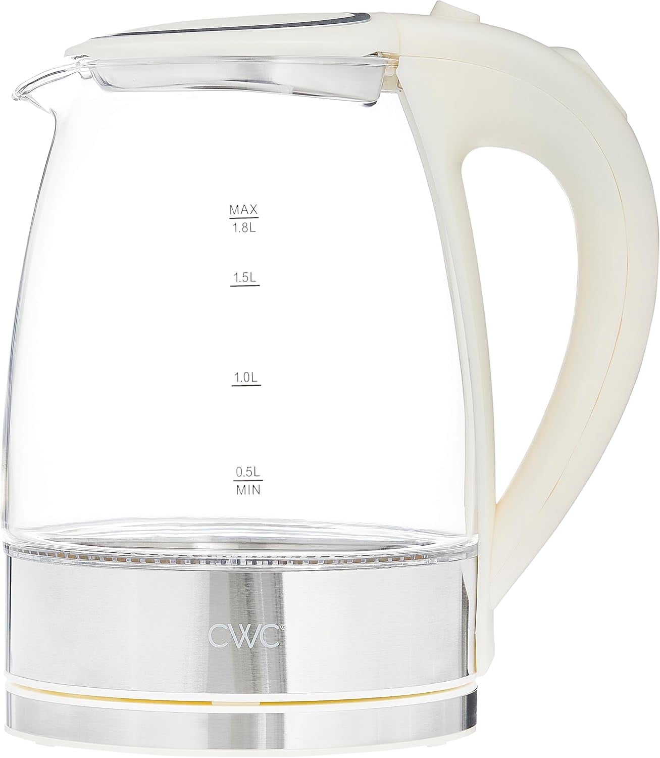 COOK WITH COLOR Rapid Boil Electric Kettle 1200-Watt Glass Water Boiler ...