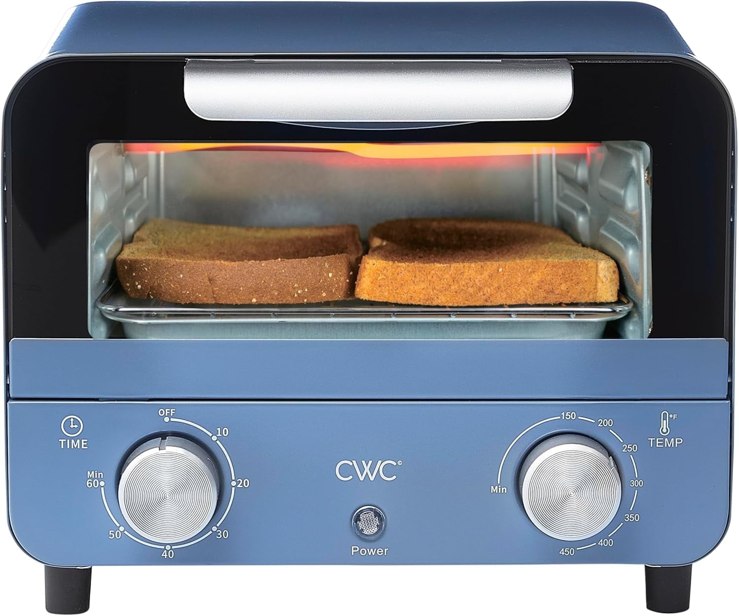 COOK WITH COLOR Small Toaster Oven 600-Watt Countertop Oven Cooker ...