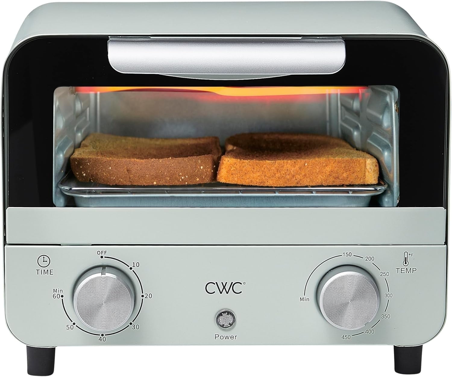 COOK WITH COLOR Small Toaster Oven 600-Watt Countertop Oven Cooker ...