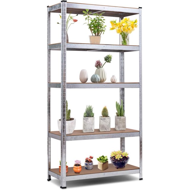 COOKCOK 5 Tier Storage Shelf,Metal Storage Shelves Garage Shelving Unit ...