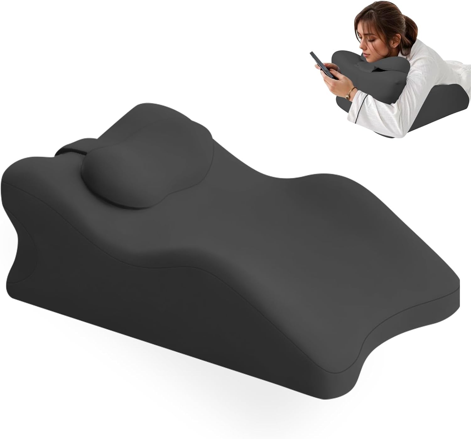 COOKCOK Relax Cush Pillow, Ergonomic Multi-Positional Wedge Pillow ...