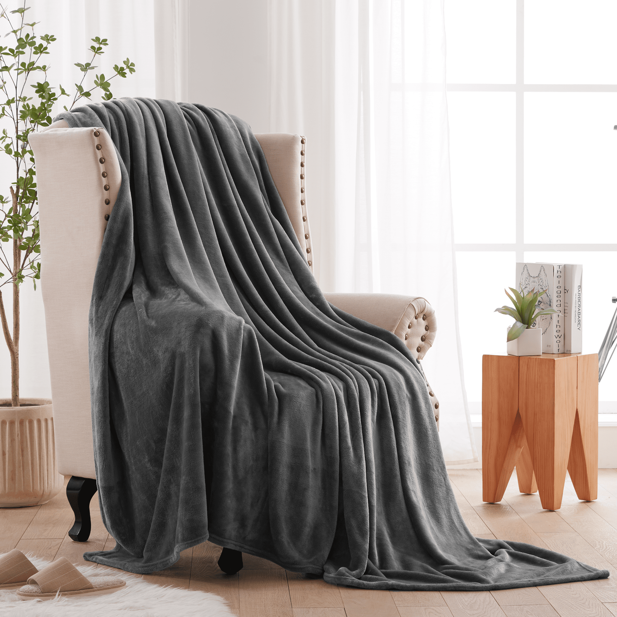 COOKEY Flannel Blankets,Adult Fleece Bed Blanket,Soft&Plush Throws for ...