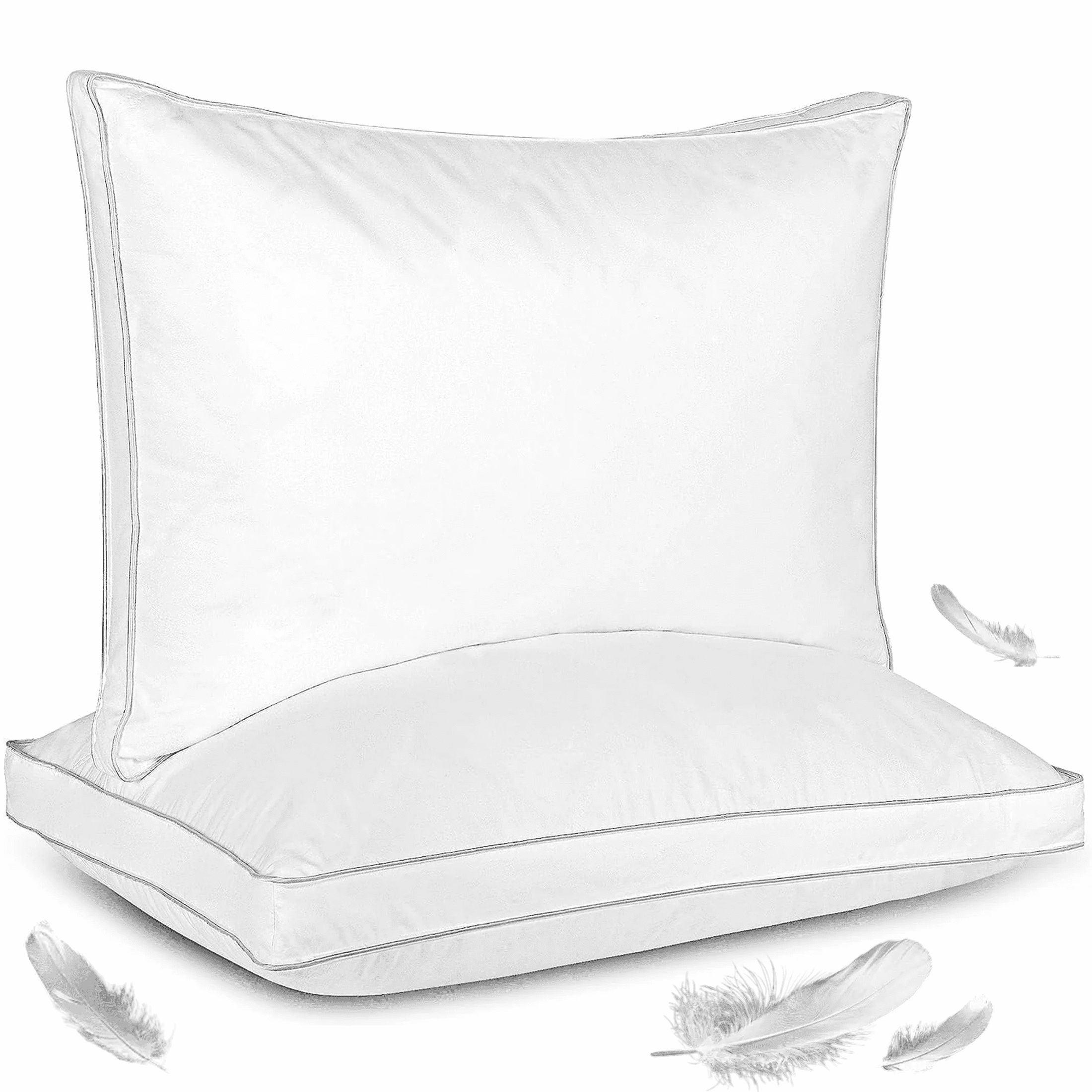Vendare Luxury King Size Goose Down Pillows Set of 2, Breathable ...