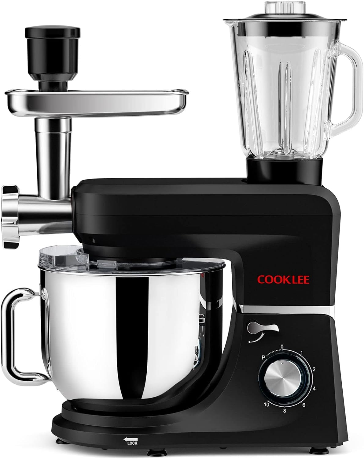 COOKLEE 6-IN-1 Electric Stand Mixer, 8.5 Qt. with 9 Accessories, SM ...