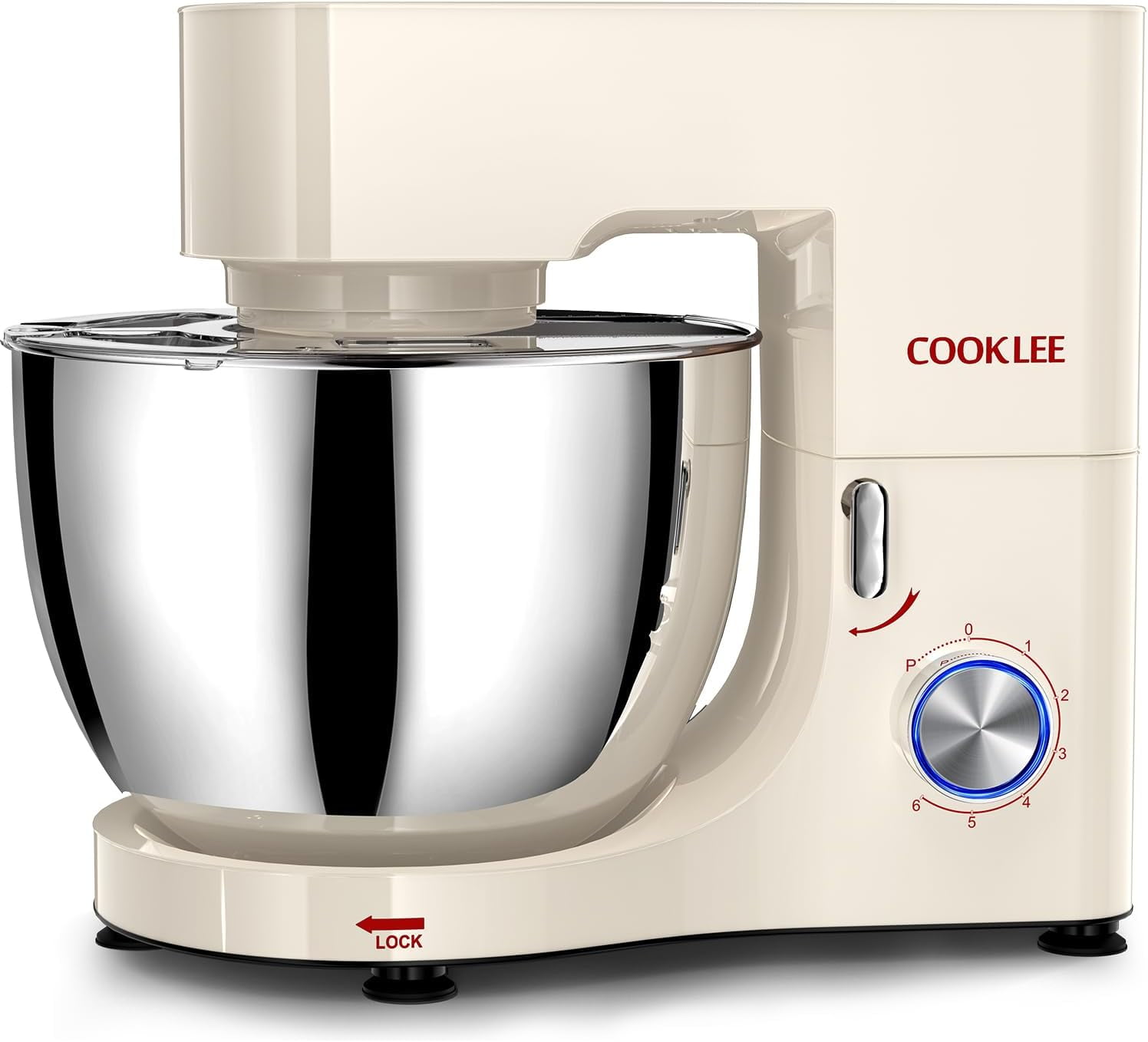 COOKLEE Stand Mixer, 8.5 Qt. 660W 10-Speed Electric Kitchen Mixer with ...