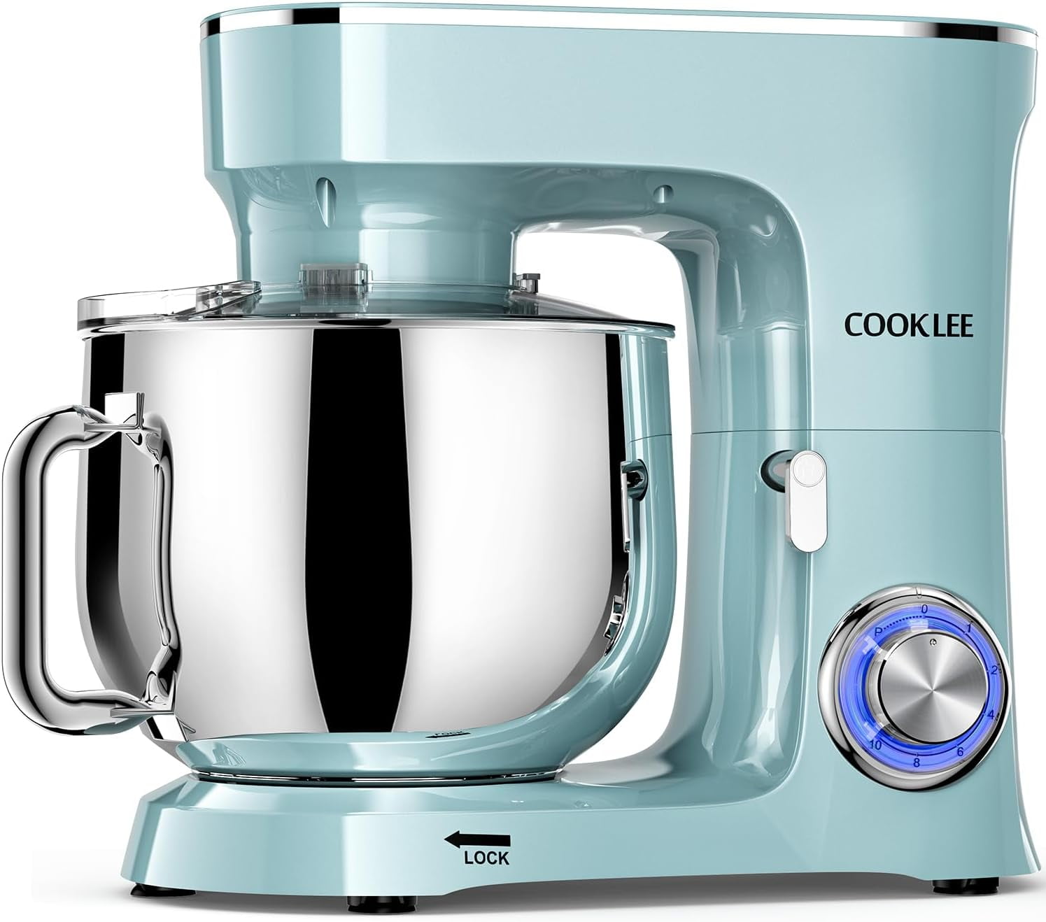 COOKLEE Stand Mixer, 8.5 Qt. 660W 10-Speed Electric Kitchen Mixer with ...