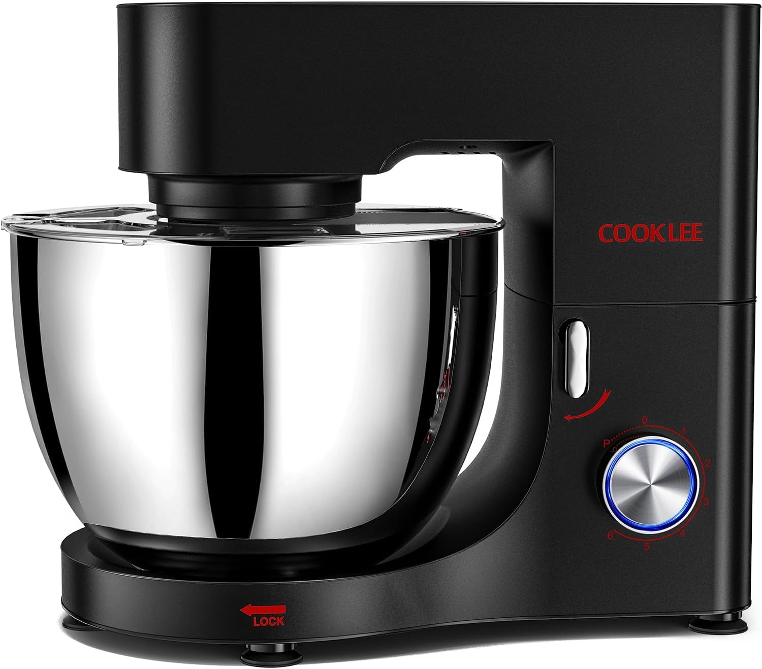 COOKLEE Stand Mixer, 8.5 Qt. 660W 10-Speed Electric Kitchen Mixer with ...