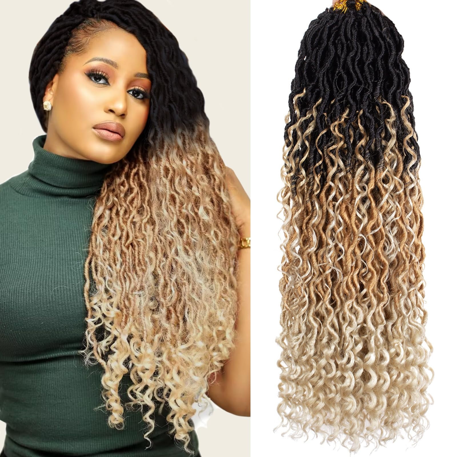 COOKOO 24 Inch 8 Packs Bohemian River Goddess Locs Crochet Hair for ...