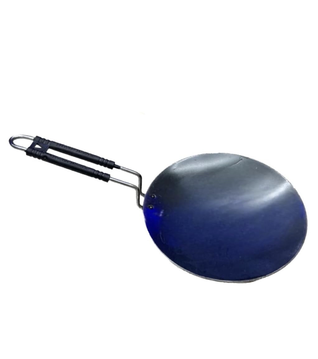 COOKWARE PARADISE Iron Tawa for Roti Chapati Concave Iron Tava with ...