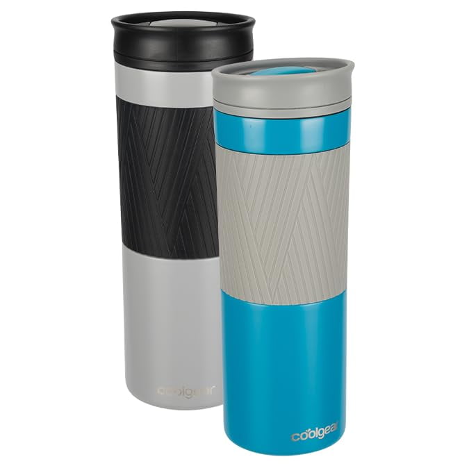 COOL GEAR 2 Pack 20oz Amelia Coffee Travel Mug with Spill Resistant ...