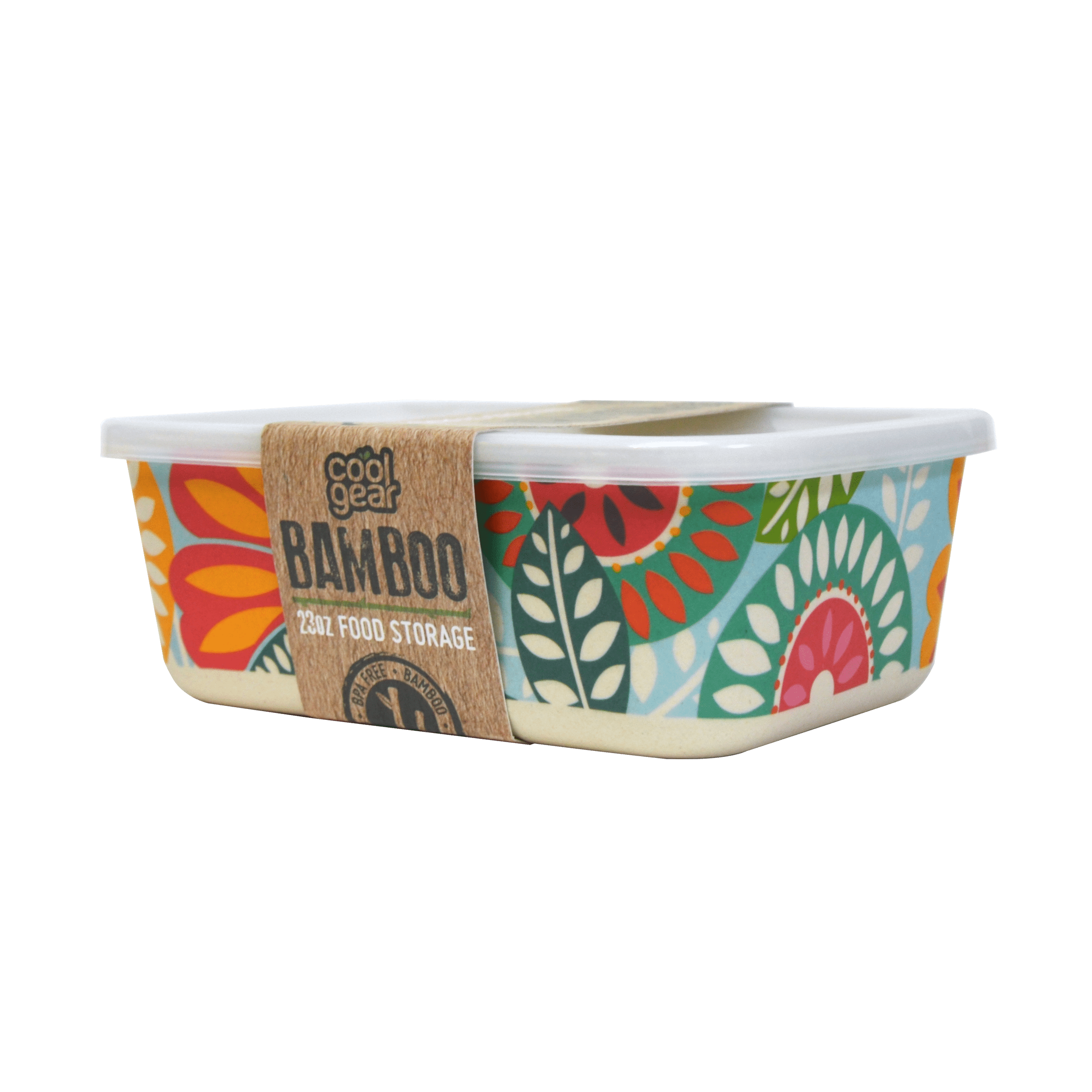 COOL GEAR 4-Pack Bamboo Reusable Containers | BPA-Free Dishwasher-Safe ...