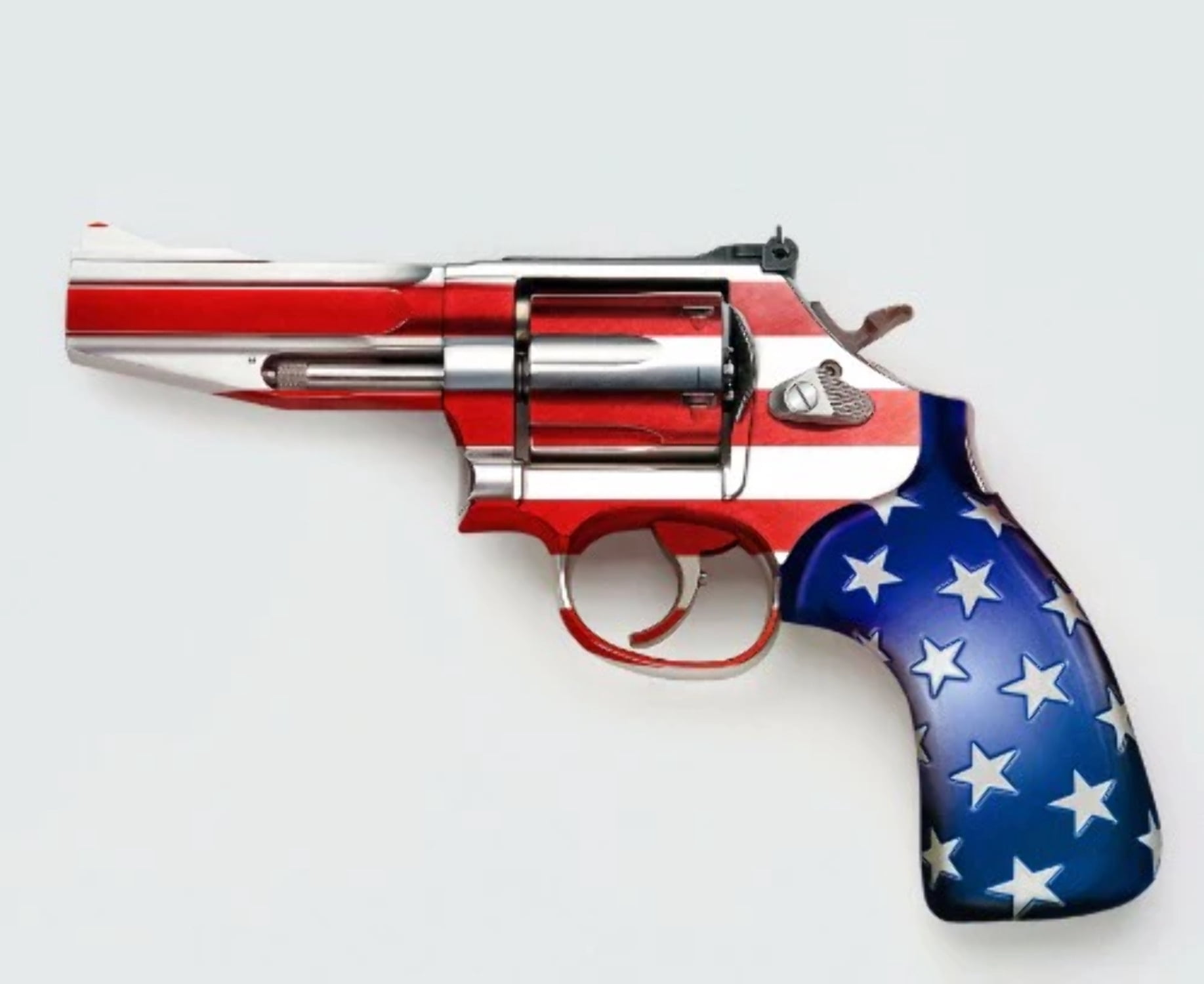 COOL UNITED STATES GUN FLAG GLOSSY POSTER PHOTO revolver pistol usa ...