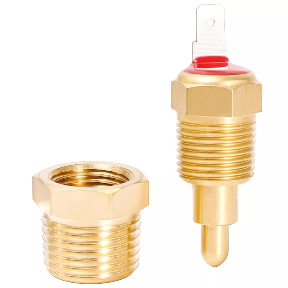 COOLANT TEMP SENSOR ADAPTER FAN GROUNDING THERMOSTAT SWITCH 3/8" 1/2 ...