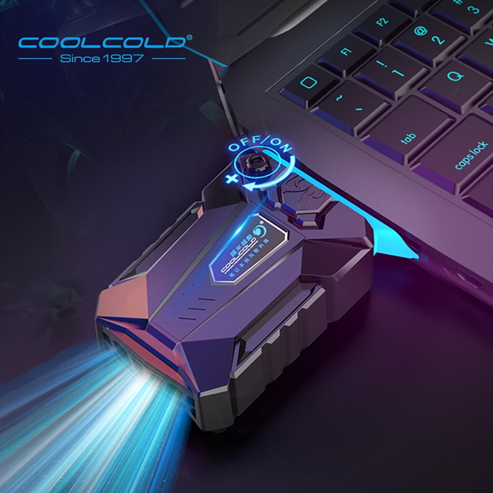 COOLCOLD, Laptop Cooler, 12-17in Notebook Cooling Fan, Black - Walmart.com